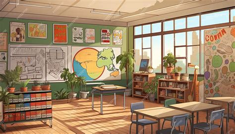 Premium Ai Image An Ecofriendly Classroom With Solar Panels A Compost