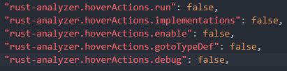 Can T Hide Hover Actions Settings Appear To Be Ignored Issue Rust Lang Rust Analyzer