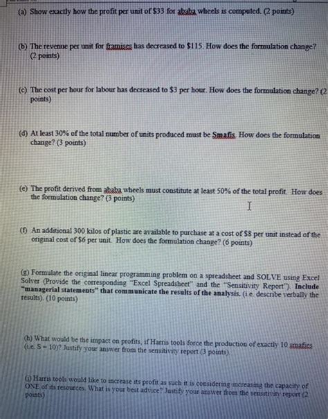 question 3 linear programming formulation 33