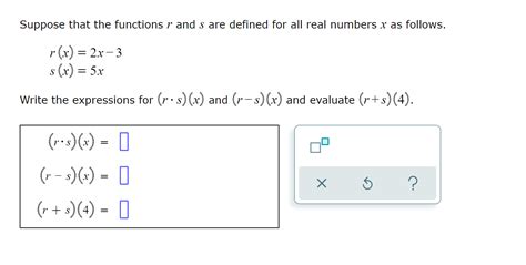 Solved Suppose That The Functions R And S Are Defined For Chegg Com