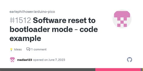 software reset to bootloader mode code example · earlephilhower