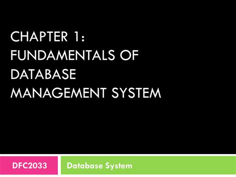 Chapter 1 Fundamentals of Database Management System | PDF | Databases | Computer Software and ...