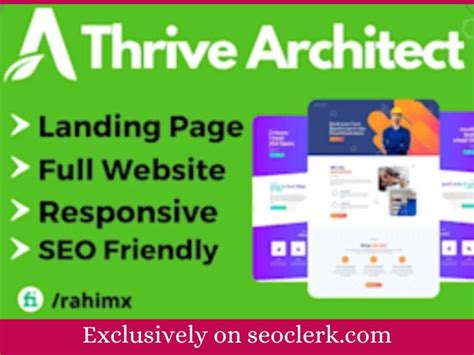 I Will Build A Website Using Thrive Architect Thrive Theme Builder For 10 Seoclerks