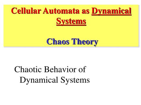 Ppt Introductory Lecture On Cellular Automata Powerpoint Presentation Id 1228017
