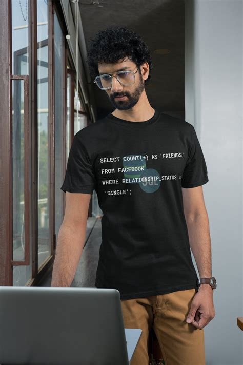 sql programmer t shirt relationship status single humorous tech
