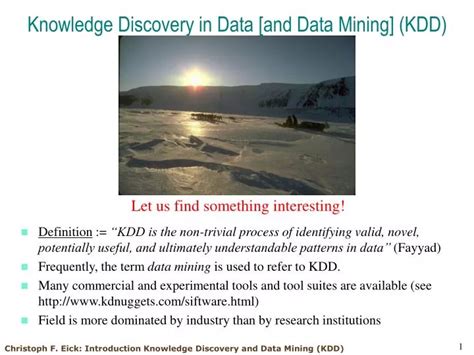 ppt knowledge discovery in data [and data mining] kdd powerpoint