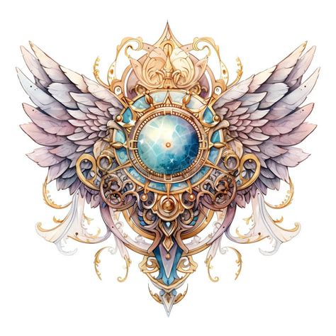 Star And Winged Disk Symbolizing Various Deities Illustration Stock