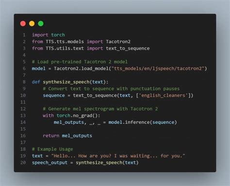 a text to speech model fails to capture natural pauses during output