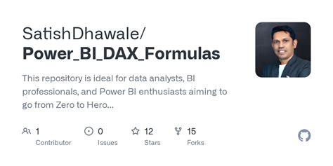 Github Satishdhawalepowerbidaxformulas This Repository Is Ideal For Data Analysts Bi