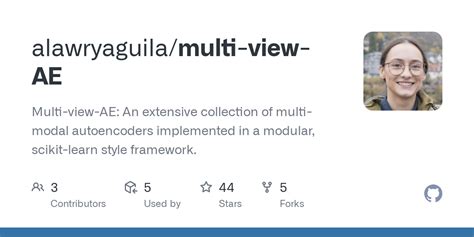 Github Alawryaguilamulti View Ae Multi View Ae An Extensive Collection Of Multi Modal