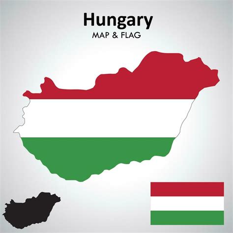 Hungary Map And Flag Design Vector File 24523635 Vector Art At Vecteezy
