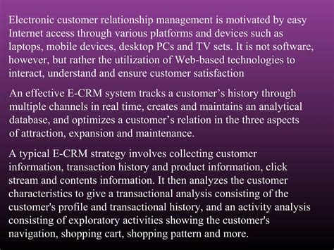 Electronic Customer Relationship Management E Crm Ppt