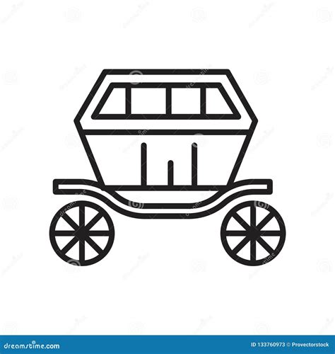 Carriage Icon Vector Sign And Symbol Isolated On White Background Carriage Logo Concept Stock
