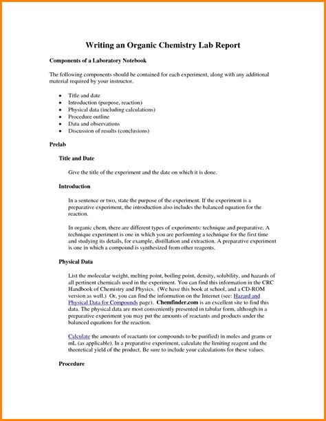 Ib Lab Report Template KAESG BLOG