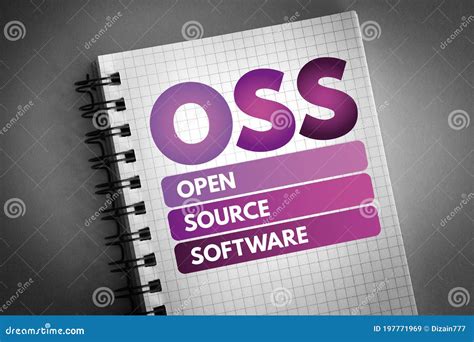 oss open source software acronym stock image image of development