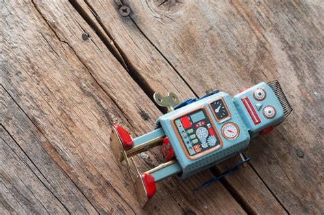 premium photo robot toy symbol for a chatbot or social bot and