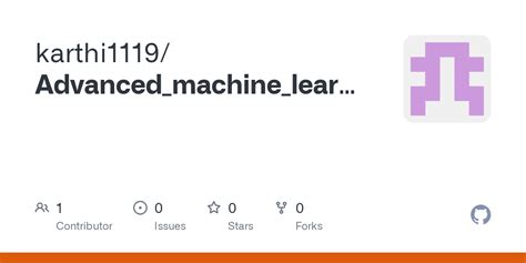 Github Karthi1119advancedmachinelearning
