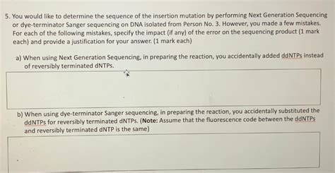 solved 5 you would like to determine the sequence of the