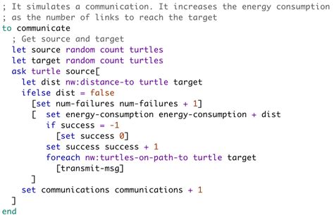 Programming Code For Simulating A Communication With Netlogo Language Download Scientific Diagram