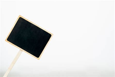 Premium Photo Blank Sign Note Holder For New Announcments Plain Placard For Recent Ideas And Plans