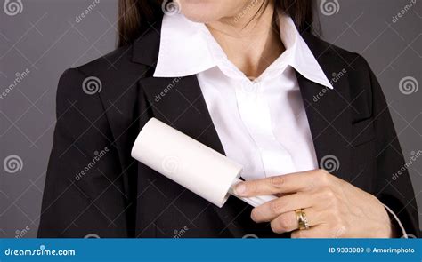 Woman Dusting Off Suit Stock Image Image Of Female Suit 9333089