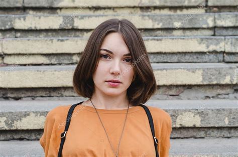 Beautiful Dark Haired Girl Stock Photo By Mashimara