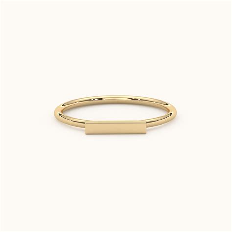 14k Gold Bar Ring Denive
