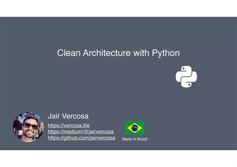 Clean Architecture With Python Pdf