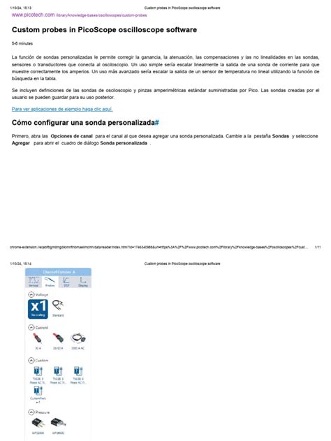 Custom Probes In Picoscope Oscilloscope Software Reader View Pdf Ingenieria Eléctrica