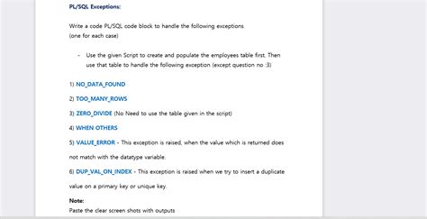 Solved Here Is The Script EMPLOYEES Table CREATE TABLE Chegg Com