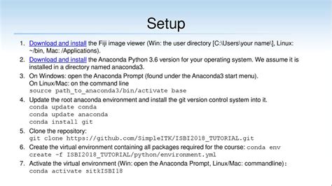 simpleitk setup and schedule ppt download