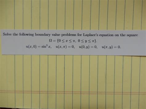 Solved Solve The Following Boundary Value Problems For