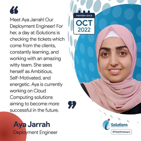 Isolution On Linkedin Meetaya Deploymentengineer Meettheteam