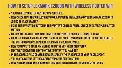Ppt How To Do Lexmark E260dn Wireless Setup Powerpoint Presentation Id 10417303