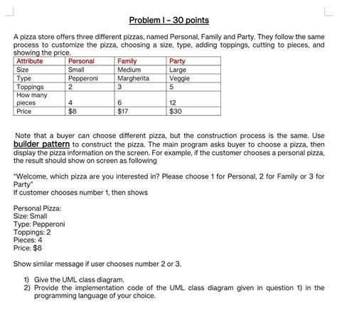 Solved A Pizza Store Offers Three Different Pizzas Named