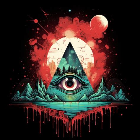 Premium Ai Image A Close Up Of A Triangle With An Eye In The Middle