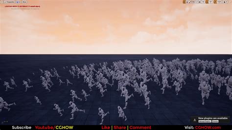 Crowd Simulation In Ue426 Niagara Component Renderer Cghow Ashif Ali