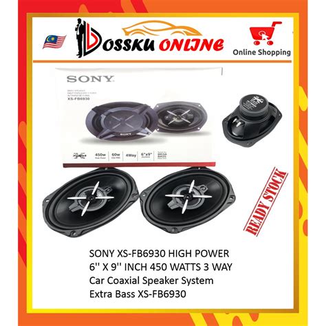 SONY XS-FB6930 HIGH POWER 6'' X 9'' INCH 450 WATTS 3 WAY Car Coaxial ...