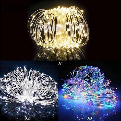 Фея Света Медный провод Солнечный Мощность 100LED Фестиваль сад пейзаж ...