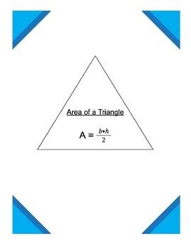 Formula Area Of A Triangle By Teacherstar1 TPT