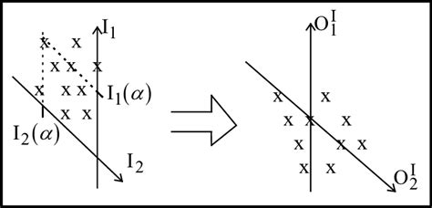 representation of two sets of input variables after processed by the