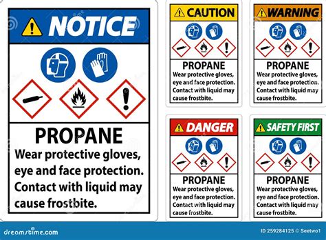 Danger Propane Gas Symbol Sign Vector Illustration Isolated On White