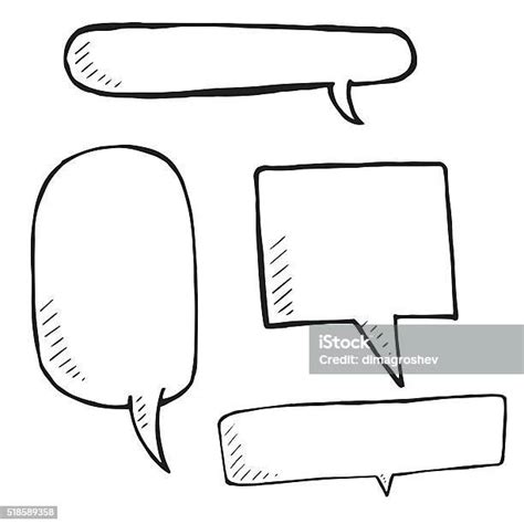 손 드로잉 말풍선을 Skech 세트 흰색 배경 대한 그리기에 대한 스톡 벡터 아트 및 기타 이미지 그리기 기업 재무와 산업 기포 Istock