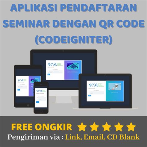 Jual Aplikasi Pendaftaran Seminar Dengan Qr Code Codeigniter Kab