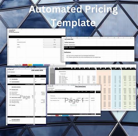 Pricing Template For Construction Contractors Estimating Spreadsheet Fully Automated Quotation