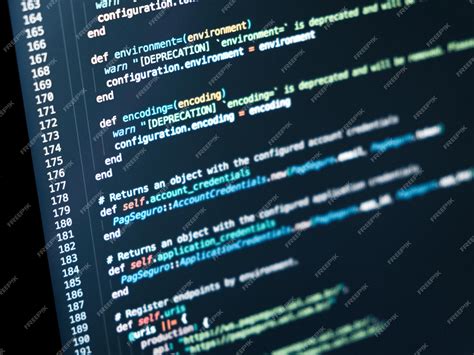 Premium Photo Information Technology Concept Coding Script Text On Screen Programming Code