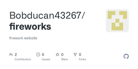Github Bobducan43267fireworks Firework Website