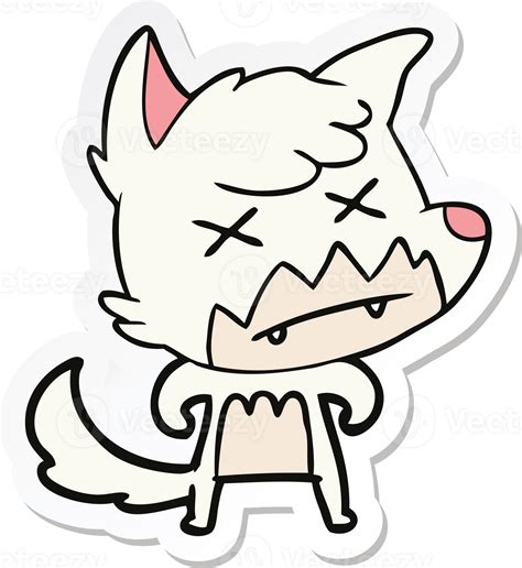 Sticker Of A Cartoon Dead Fox 45248016 Png