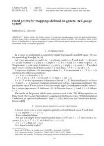 fixed points for mappings defined on generalized gauge spaces