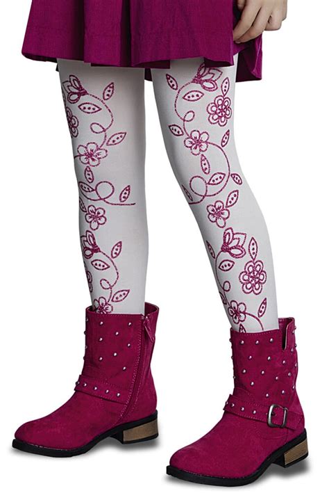 جوراب شلواری نازک طرح‌دار دخترانه Ivy وانیلی خرید آنلاین Penti